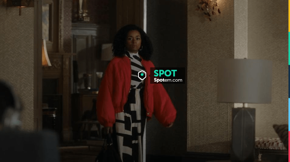 Proenza Schouler Abstract Animal Jacquard Long Sleeve Turtleneck worn ...