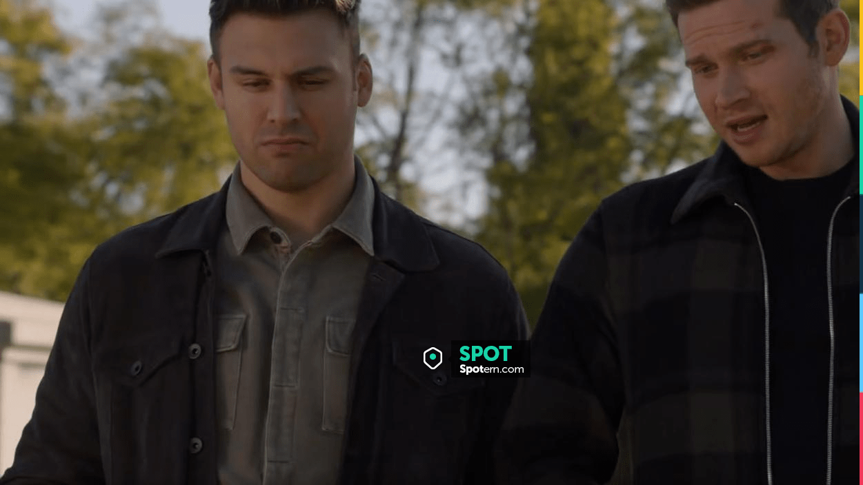 John Varvatos Brandon Trucker Jacket worn by Eddie Diaz (Ryan Guzman ...