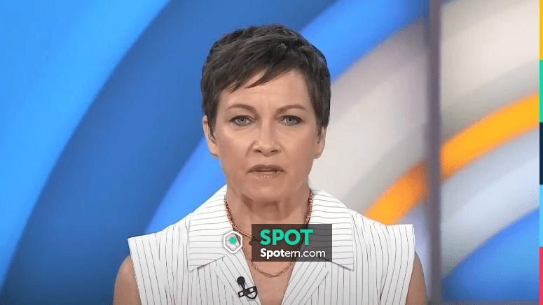 Rag & Bone Helena Stripe Linen Blend Shirtdress worn by Stephanie Gosk ...