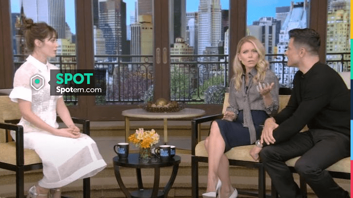 Erdem White Floral Print Dress worn by Lizzy Caplan as seen in LIVE ...