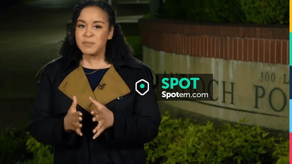 Banana Republic Contrast Twill Trench b usado por Elise Preston como se ...