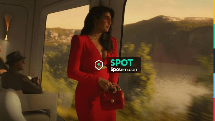 Sergio Hudson Issa Cut Out Bouton Embelli Laine Cady Midi Robe portée ...