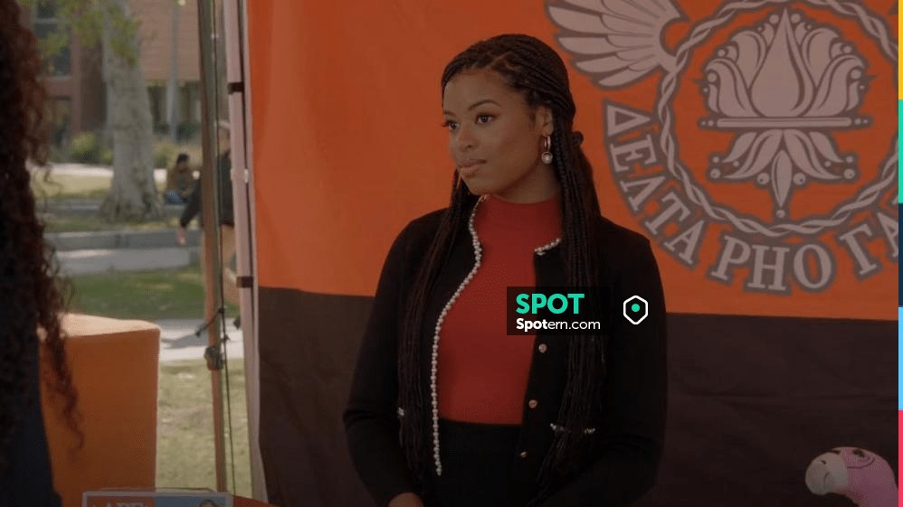Sandro Beaded Jacket worn by Simone Hicks (Geffri Maya Hightower) as ...