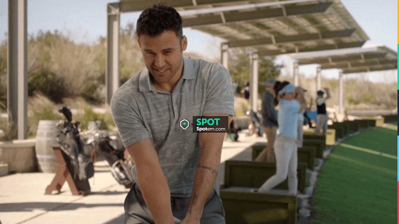 Robert Barakett Russo Cotton Jacquard Slim Fit Polo Shirt worn by Eddie Diaz (Ryan Guzman) as ...