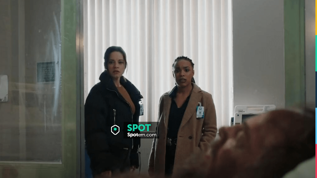 June Washed Leather Puffer With Rabbit Fur worn by Detective Grace ...