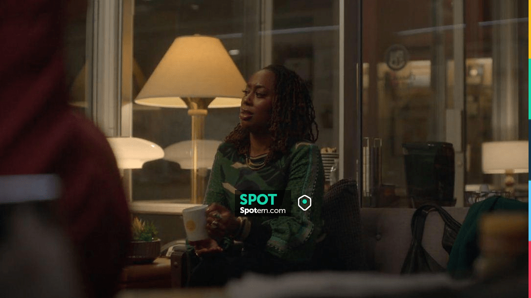 BL-NK Contrast Eyelet Pullover worn by Malika Williams (Zuri Adele) as ...