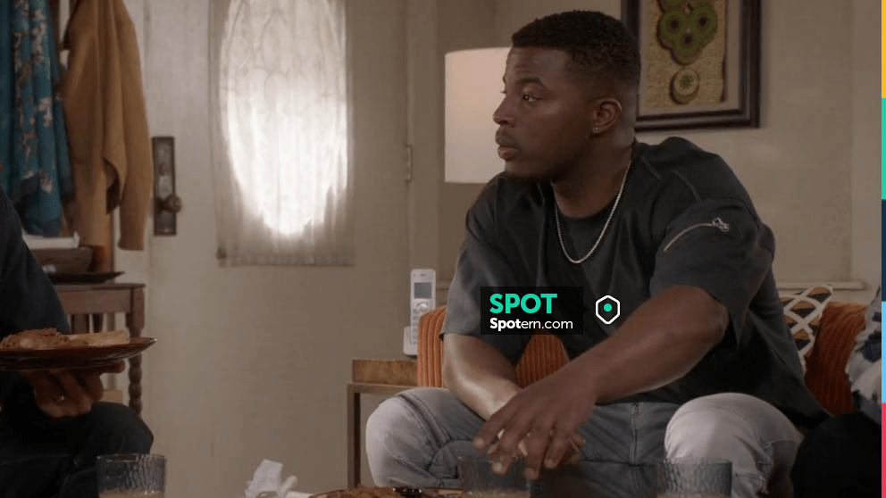 Juun.J Pan­elled Round Neck T Shirt worn by Spencer James (Daniel Ezra ...