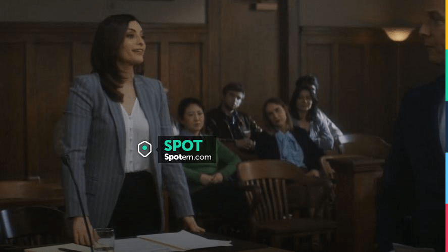 Joie Bolona Poet Sleeve Button Front Silk Blouse worn by D.A. Jean ...