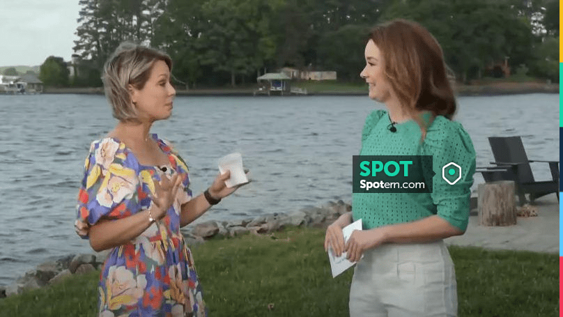 A New Day Elbow Sleeve Eyelet Top worn by Melanie Fish as seen in Today ...