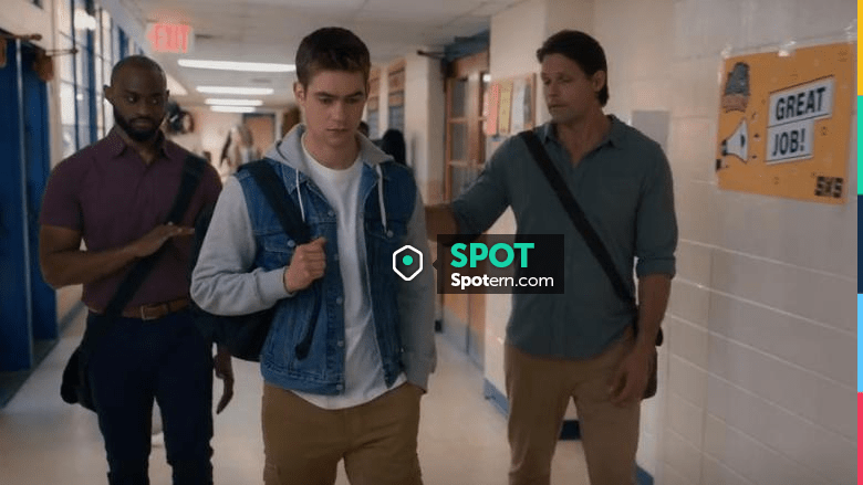 Levis Hybrid Trucker Hoodie In Blue worn by Tyler 'Ty' Townsend (Carson ...