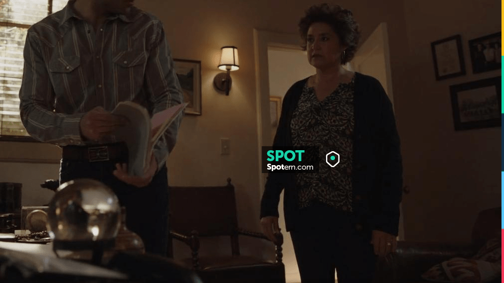 Ba & Sh Fel Pais­ley Front But­ton Blouse worn by Andrea Reyes (Roxana Brusso) as seen in 9-1-1 ...