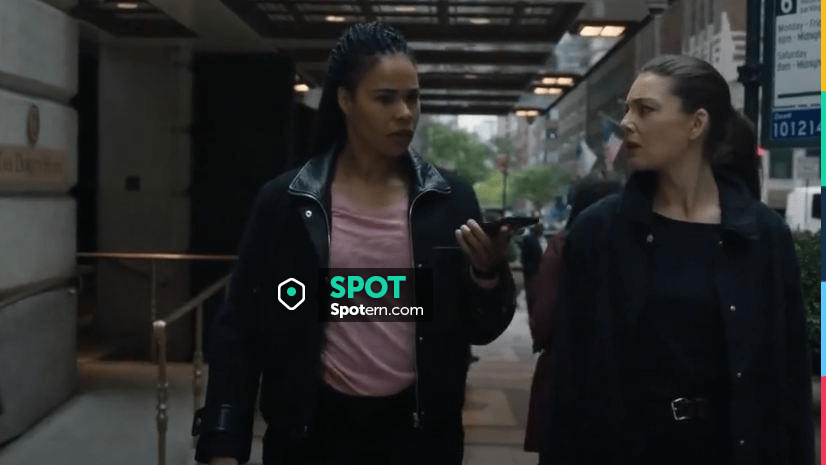 Club Monaco Cropped Wool & Leather Combo Jacket worn by Special Agent ...