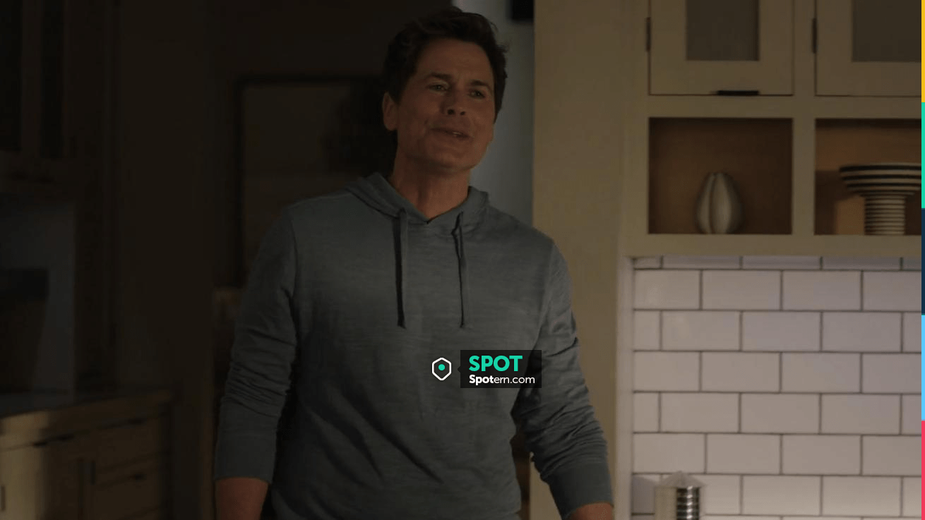 Faherty Sunwashed Slub Hoodie worn by Owen Strand (Rob Lowe) as seen in ...