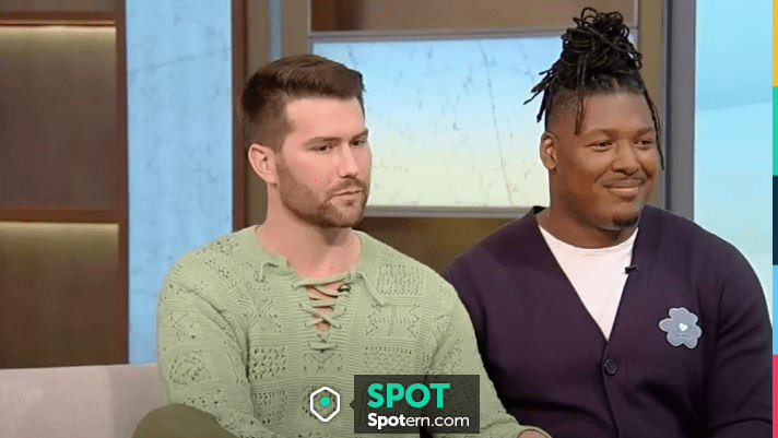 Zara Crocheted Structured Sweater worn by Corey Green as seen in Tamron ...