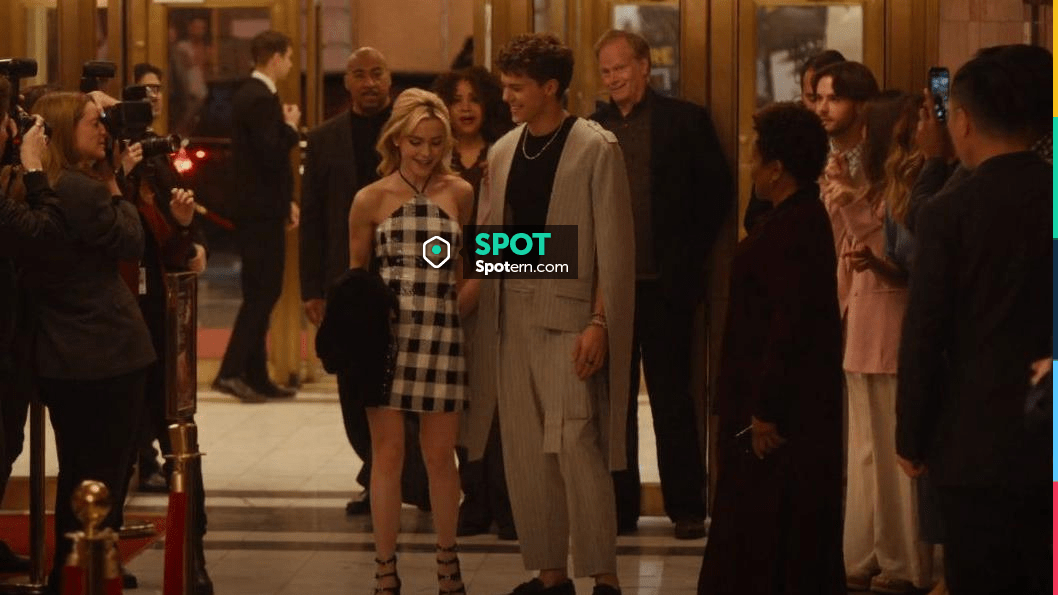 Carolina herrera Se­quin-em­bell­ished Checked Dress worn by Kiernan ...