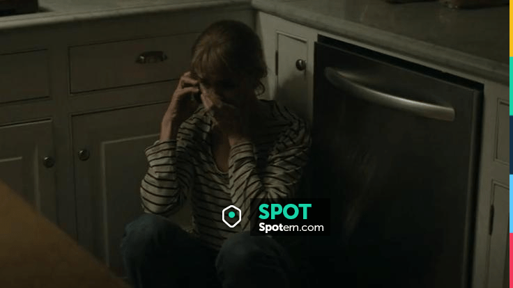 Nili Lotan Ar­lette Striped Cot­ton-Jer­sey Top worn by Beth Gallagher ...