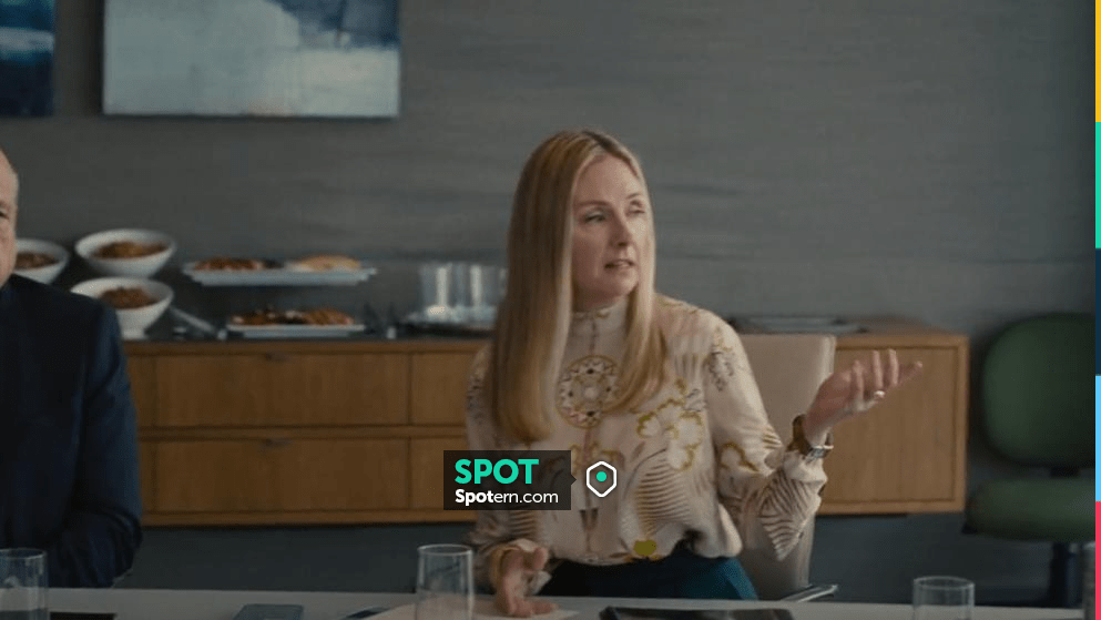 Reiss Beth Mock Neck Blouse worn by Sandi Furness (Hope Davis) as seen ...