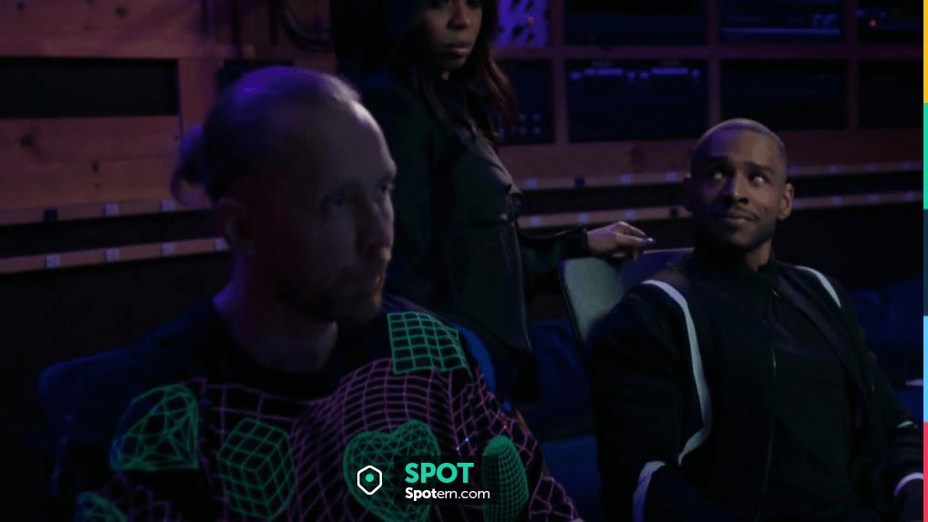 Jason Brickhill Neon Glitter Glitch Dress worn by Colin (Leonidas ...