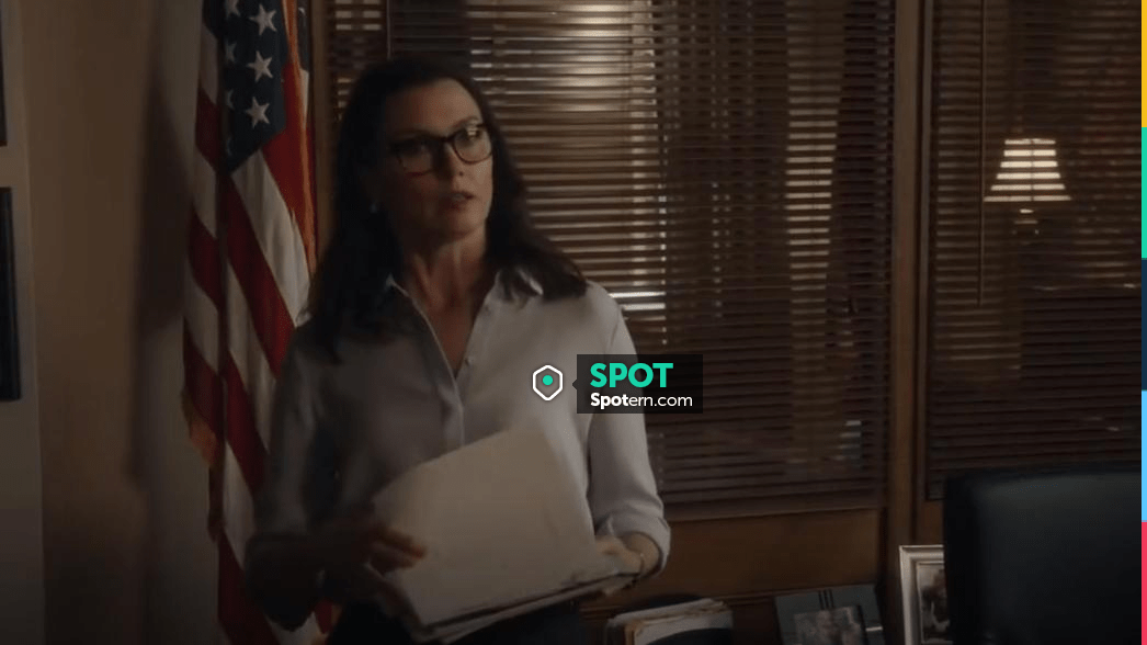 Lafayette 148 New York Scottie Silk Button Down Blouse worn by Erin ...