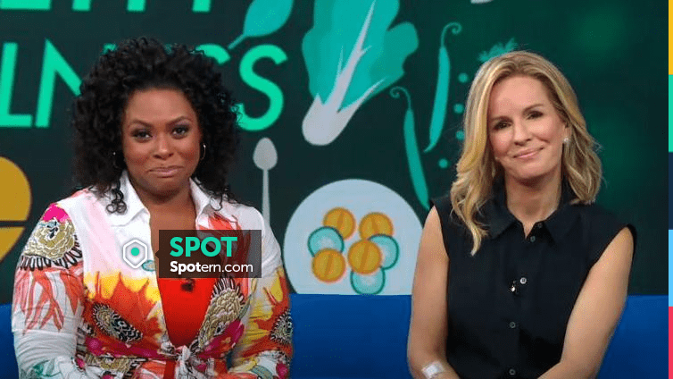 Mishca Tie Front Open Blouse worn by Jamika Pessoa as seen in Good ...