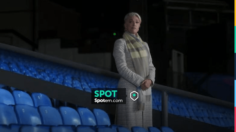 Joseph Tweed Chel­la Coat worn by Rebecca Welton (Hannah Waddingham) as ...