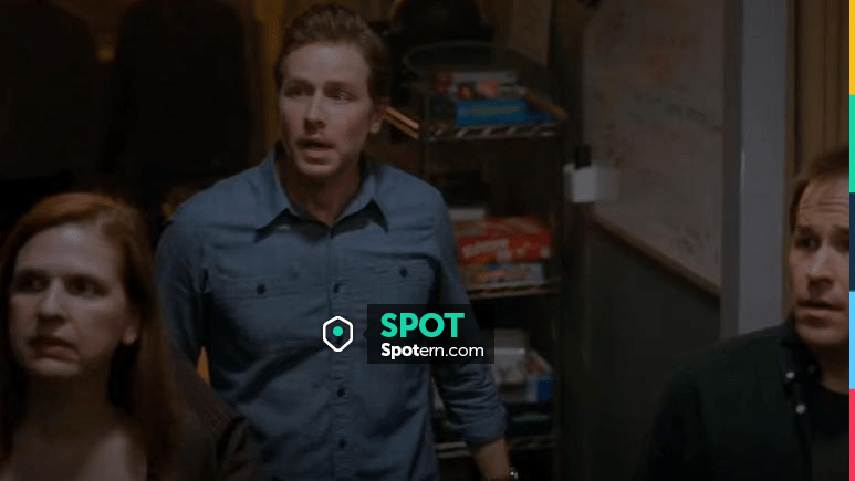 Ralph Lauren Cameron Chambray Workshirt in Rinse worn by Ben Stone ...