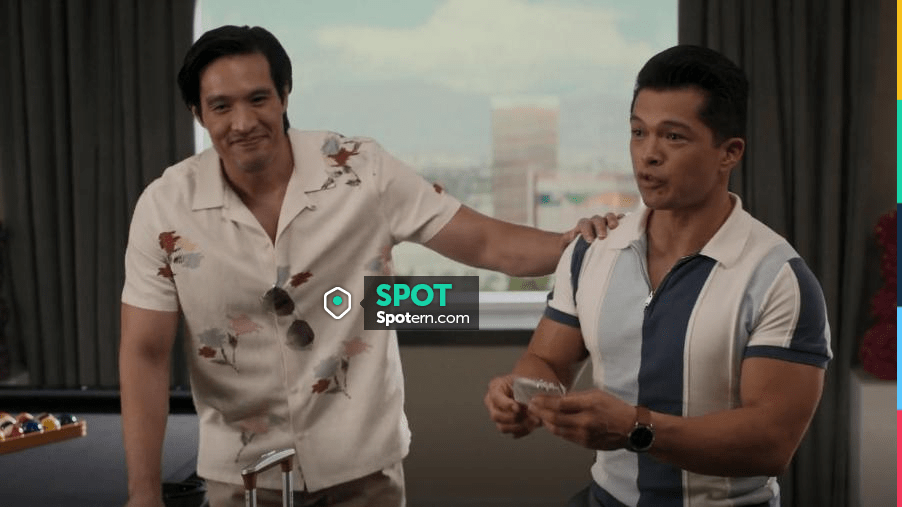 Neele Short Sleeve Flo­ral Print­ed Shirt worn by Nick Zhao (Desmond ...