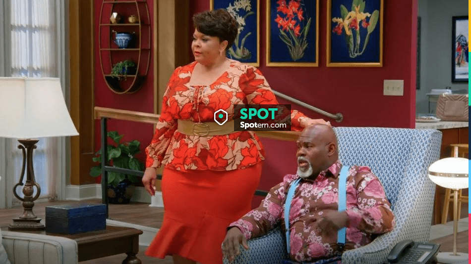 Nina parker Trendy Plus Size Lace-Up Blouse, worn by Cora (Tamela Mann ...