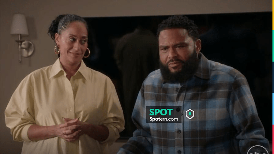 Kenzo Check Print Wool Blend Shirt worn by Andre 'Dre' Johnson (Anthony ...