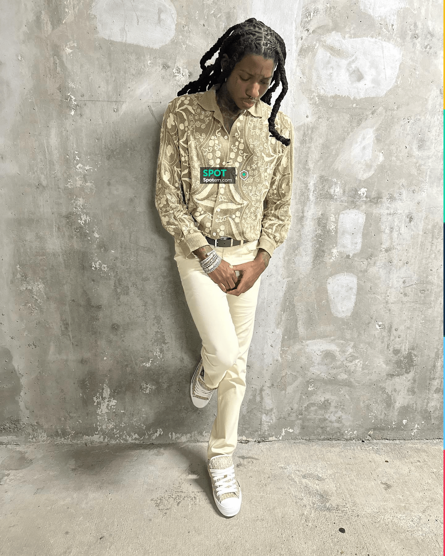 Brown Filigree Shirt worn by SahBabii on the Instagram account of ...