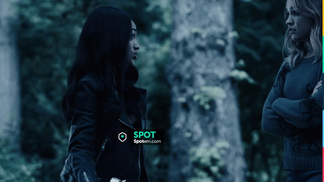 Veste en cuir All Saints Cargo portée par Isabella LaRue (Lexi ...