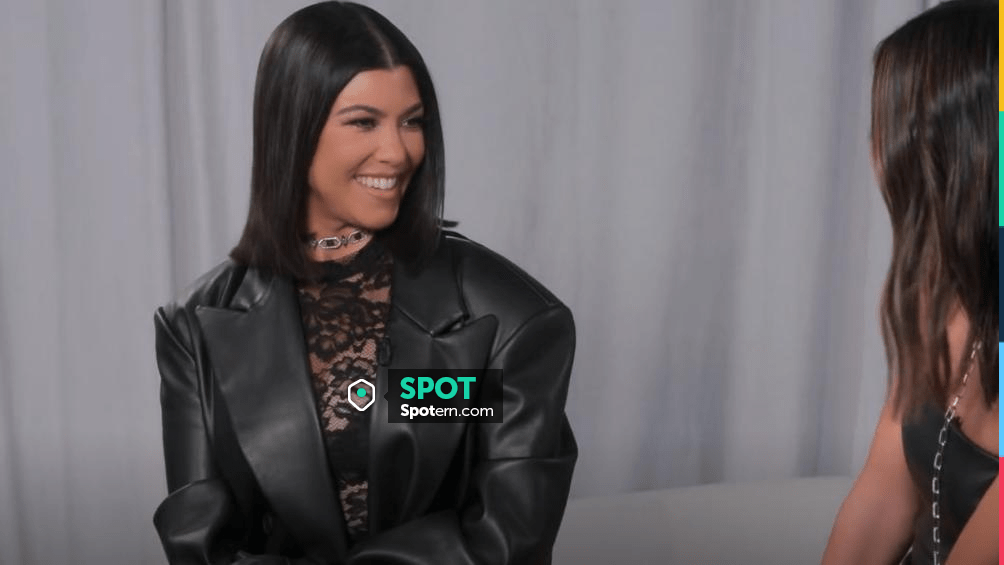 Boohoo Lace Long Sleeve Cat­suit worn by Kourtney Kardashian as seen in ...