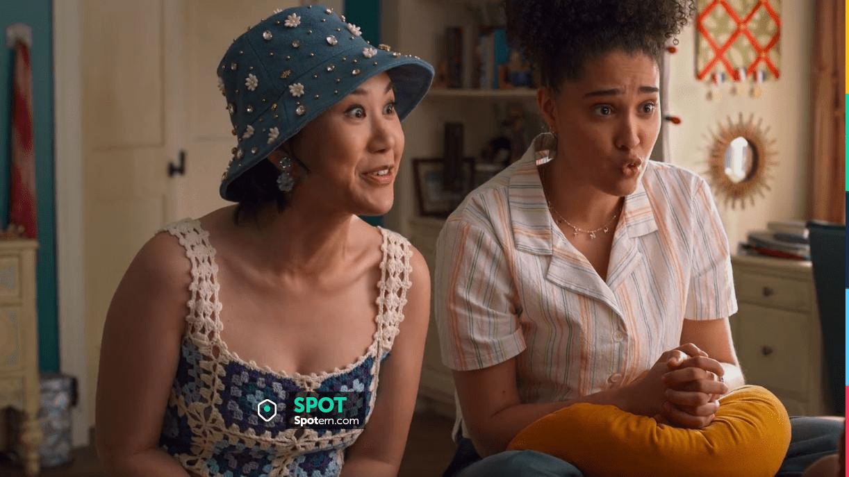 Bloomingdale's Fore Cro­chet Cropped Tank Top worn by Eleanor Wong ...