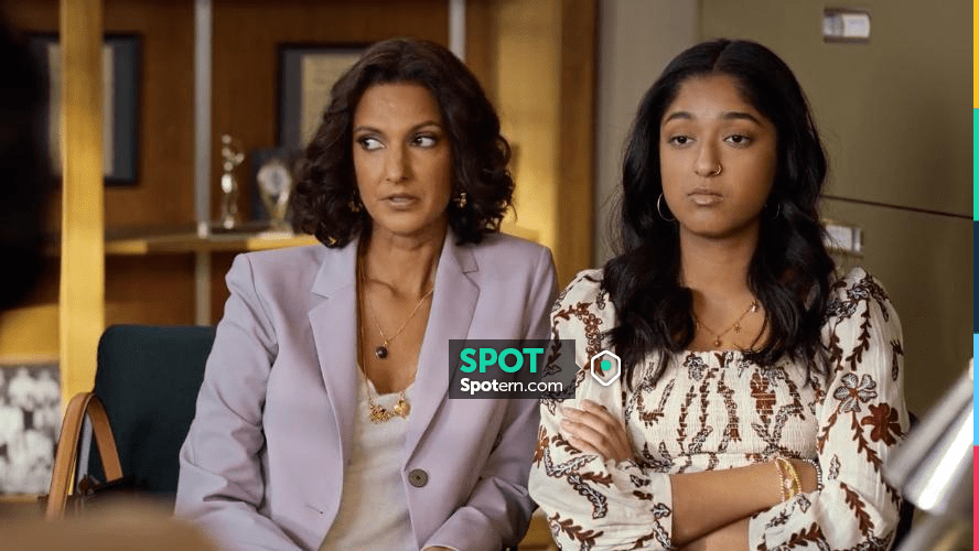 The printed Joy crop top worn by Devi Vishwakumar (Maitreyi ...