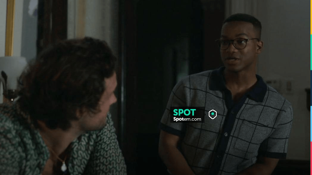 J.Crew Short-Sleeve Polo Cardigan Sweater Polo worn by Mercer(Xavier ...