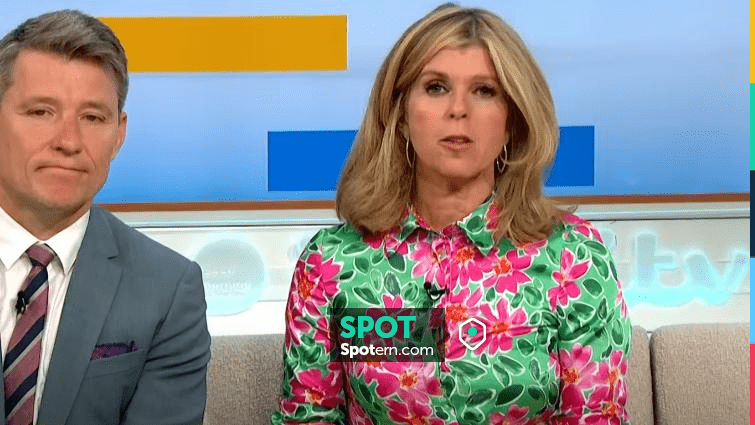 Lucy Mecklenburgh Satin Printed Shirt worn by Kate Garraway as seen in ...