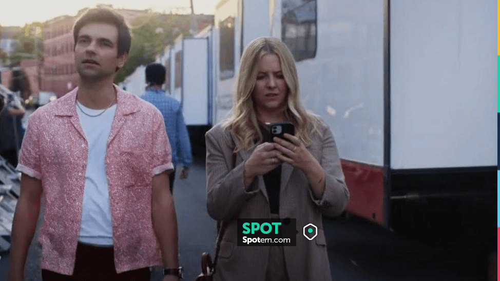 Nili Lotan Diane Houndstooth Blazer worn by Brooke Dubek (Heléne Yorke ...