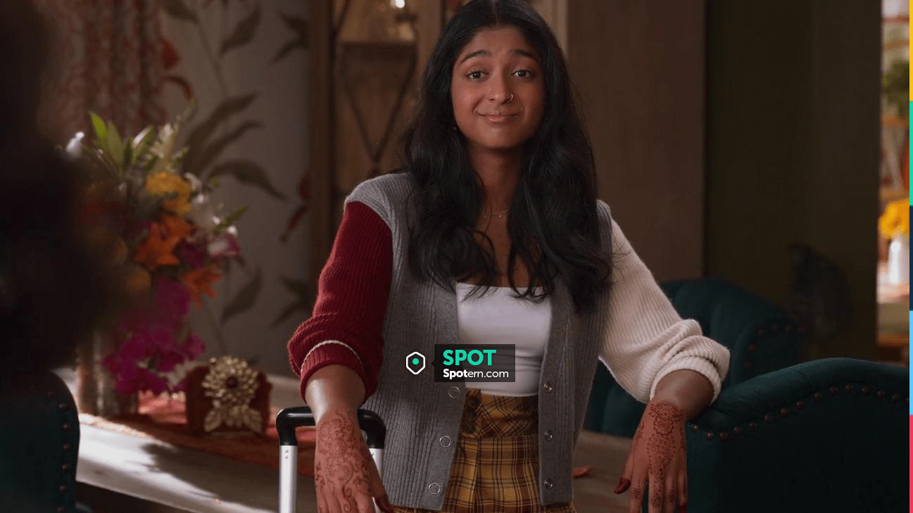 BLDWN Sparrow Cardigan worn by Devi Vishwakumar (Maitreyi Ramakrishnan ...