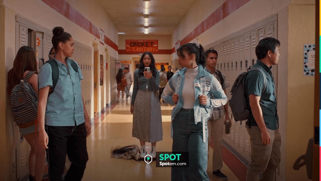 Dr. Martens White Sin­clair An­kle Boots worn by Devi Vishwakumar ...