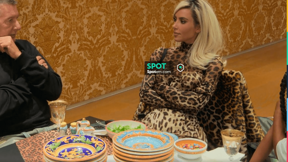 Dolce & Gabbana x Kim Leopard Print Silk Blend Jumpsuit worn by Kim ...