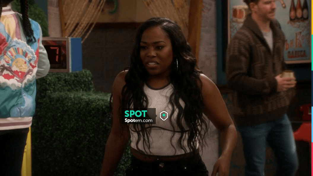 Maniere De Voir Racer Back Tank worn by Harper Bettencourt (Laci Mosley ...