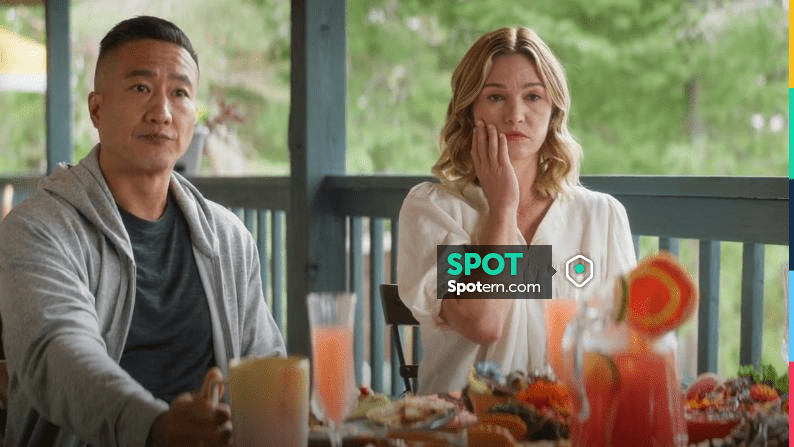 Emerson Fry Isla Blouse worn by Maisy-May (Julia Stiles) as seen in The ...