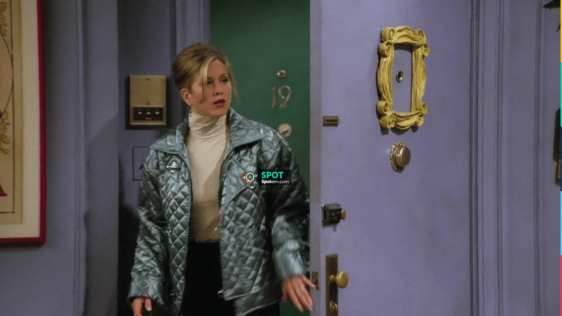 MyMo Now Between-season quilted jacket worn by Rachel Green (Jennifer ...