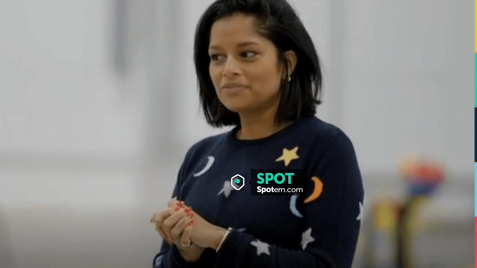 Jumper 1234 All Over Star/Moon Crew Knit worn by Dilly Carter as seen ...