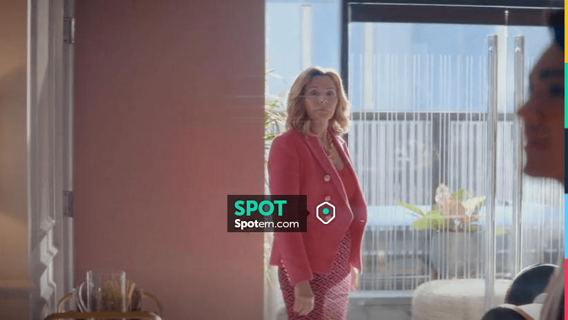 Balmain Em­bossed-but­ton Dou­ble-breast­ed Blazer worn by Madolyn ...