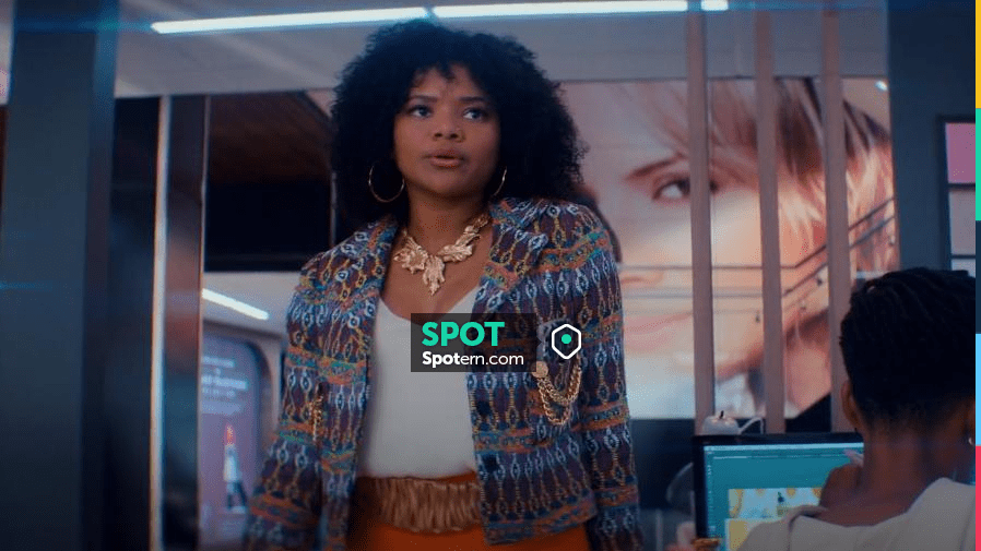 Smythe Box Chain Jacket worn by Venetia (Jade Payton) as seen in ...