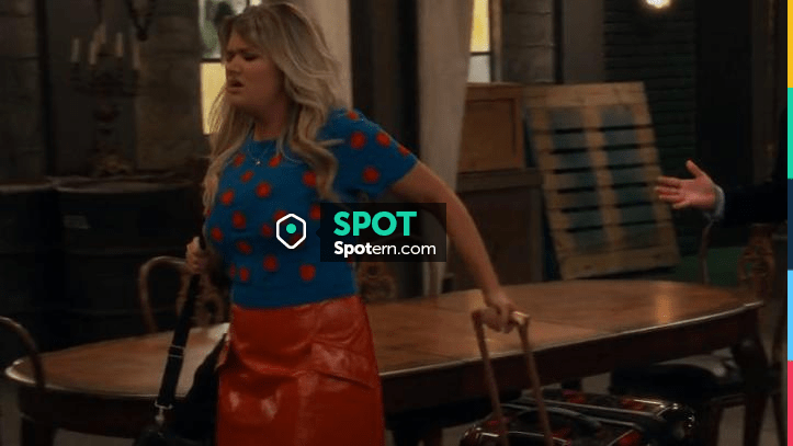 Alice + Olivia Ciara Strawberry Sweater worn by Prunella Pitz (Bailey ...