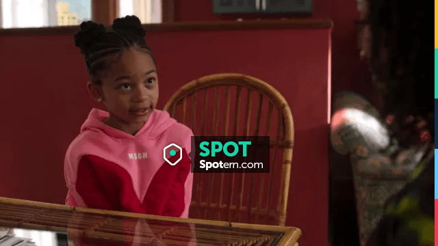MSGN Pink Hoodie worn by Amari Powell (Ellie Reine) as seen in Run the ...