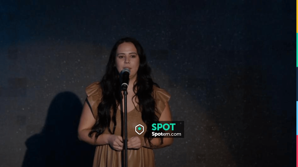 En Saison Women's Rylee Smocked Faux Leather Midi Dress worn by Karsyn ...