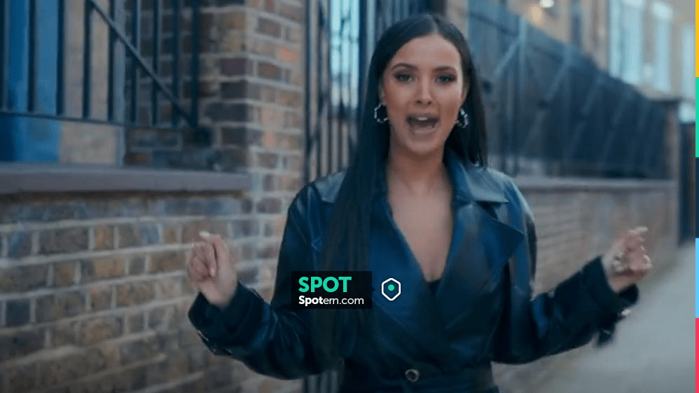 Hugo Boss gabardina con cinturón usada por Maya Jama como se ve en Glow ...